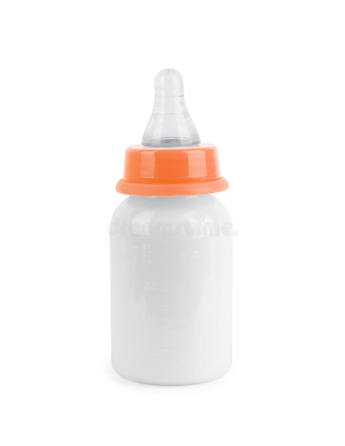 Empty Plastic Baby Bottle Isolated on White Background Stock Image ...