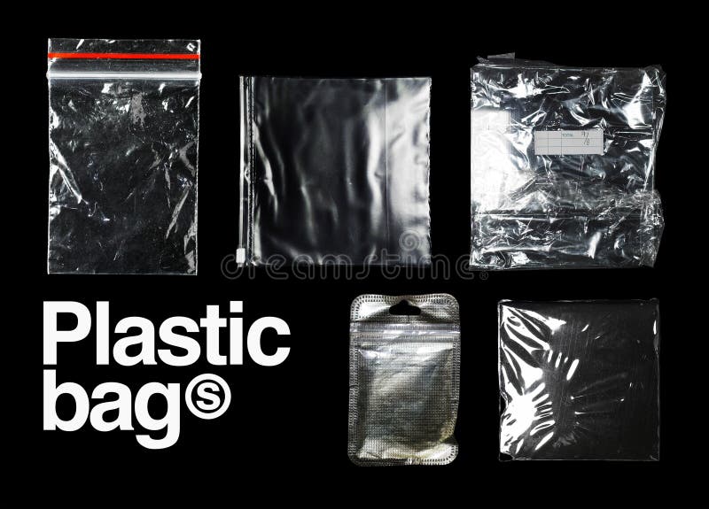 Empty Plastic Bags Texture Collection Isolated Stock Image - Image of ...