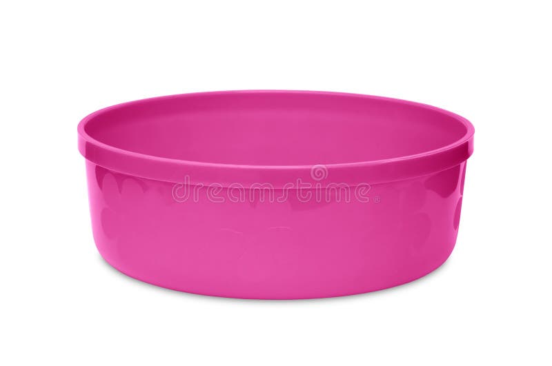 Empty Plastic Basin Isolated on White Background Stock Image - Image of ...