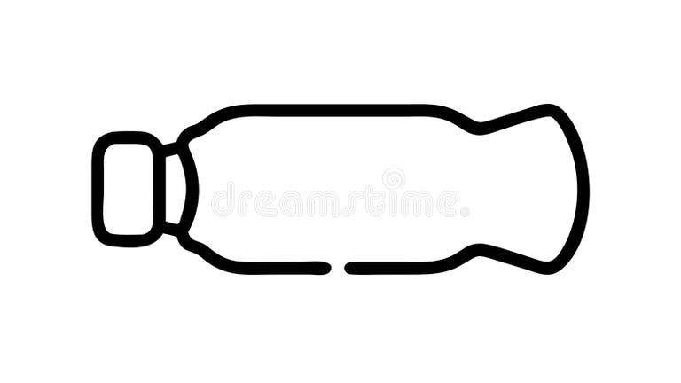 Empty Plastic Bottle Container Outline Vector, Vector Design Generative ...