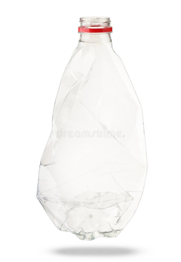 Empty plastic bottle stock image. Image of crushed, bottle - 254086663
