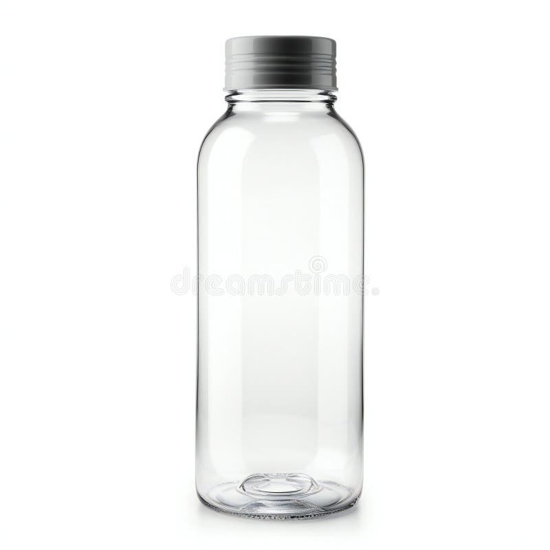 Empty Plastic Bottle Isolated on White Background Stock Image - Image ...