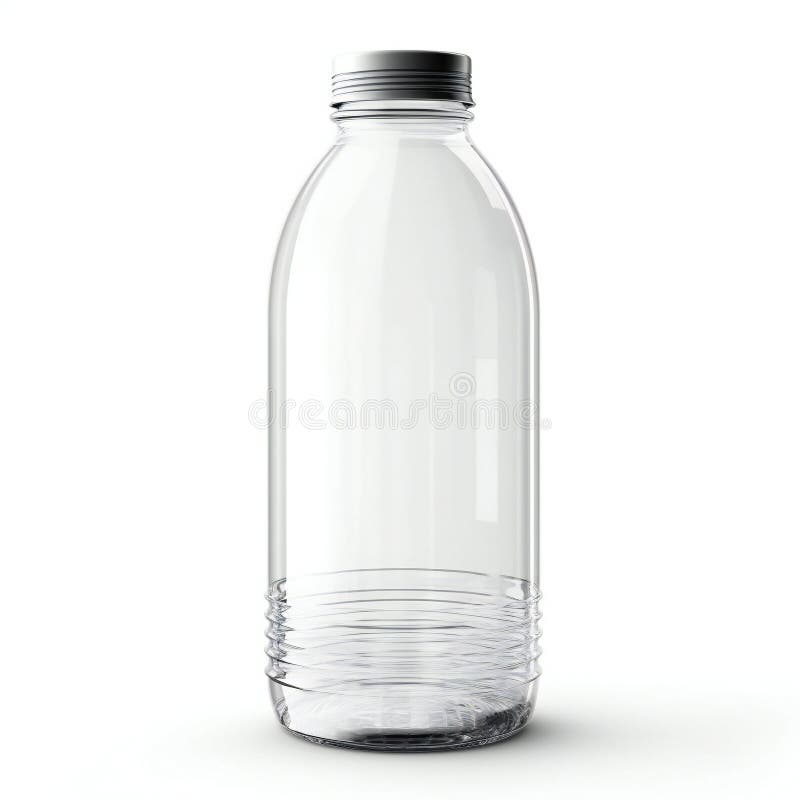 Empty Plastic Bottle Isolated on White Background Stock Image - Image ...