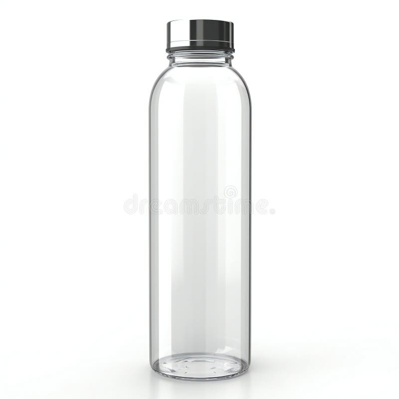 Empty Plastic Bottle Isolated on White Background Stock Illustration ...