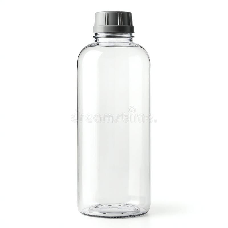 Empty Plastic Bottle Isolated on White Background Stock Illustration ...