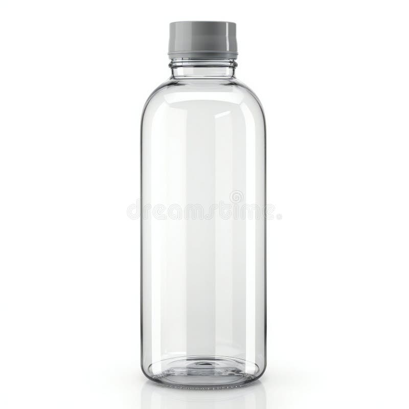 Empty Plastic Bottle Isolated on White Background Stock Illustration ...