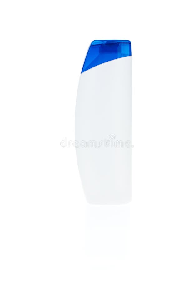 Empty Plastic Bottle of Shampoo Isolated on White Stock Photo - Image ...
