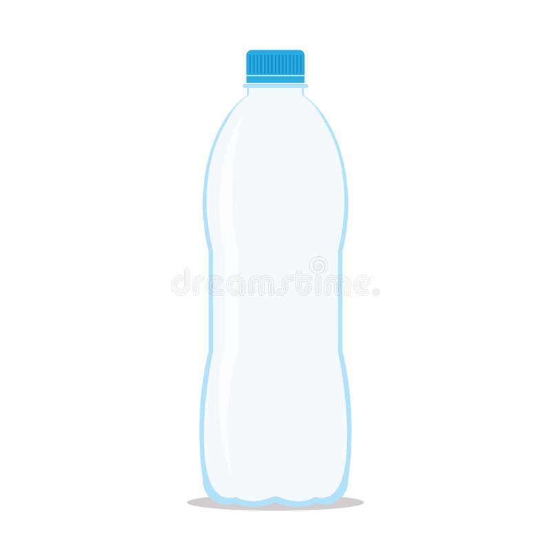 Empty Plastic Bottle for Water Flat Icon Stock Vector - Illustration of ...