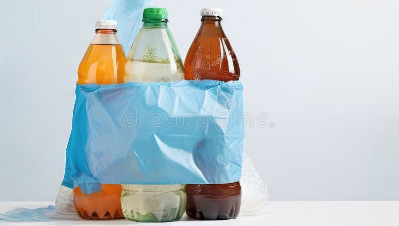 Empty Plastic Bottles. Recyclable Package Stock Photo - Image of drink ...