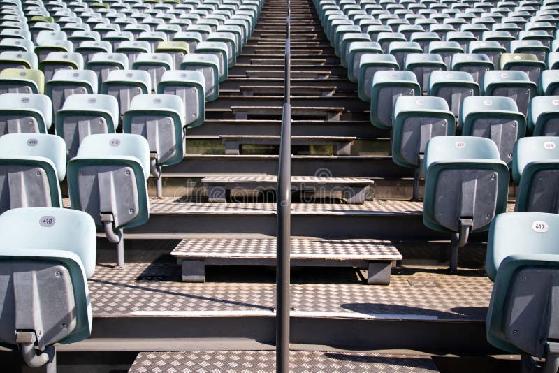 Empty Plastic Chairs at the Stadium Editorial Photography - Image of ...