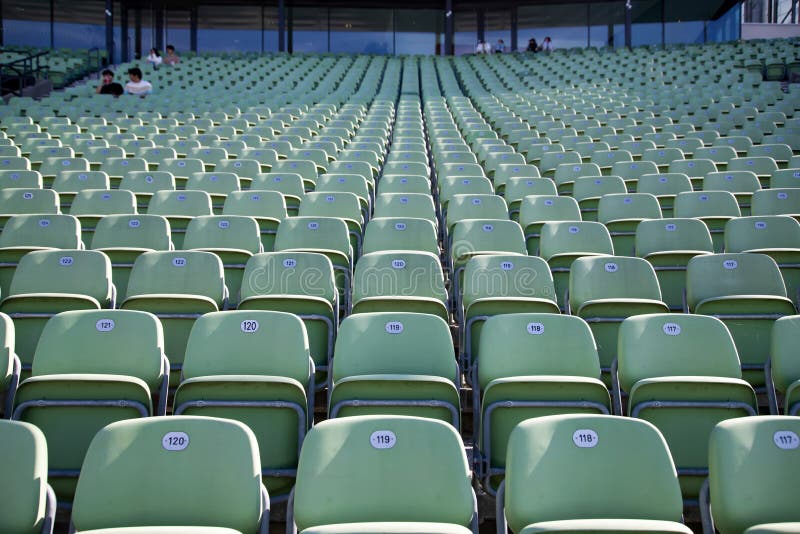 Empty Plastic Chairs at the Stadium Editorial Photography - Image of ...