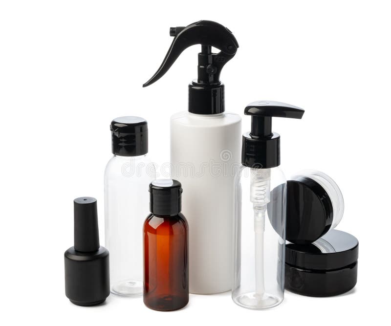 Empty Plastic Container for Cosmetics Isolated on White Stock Image ...