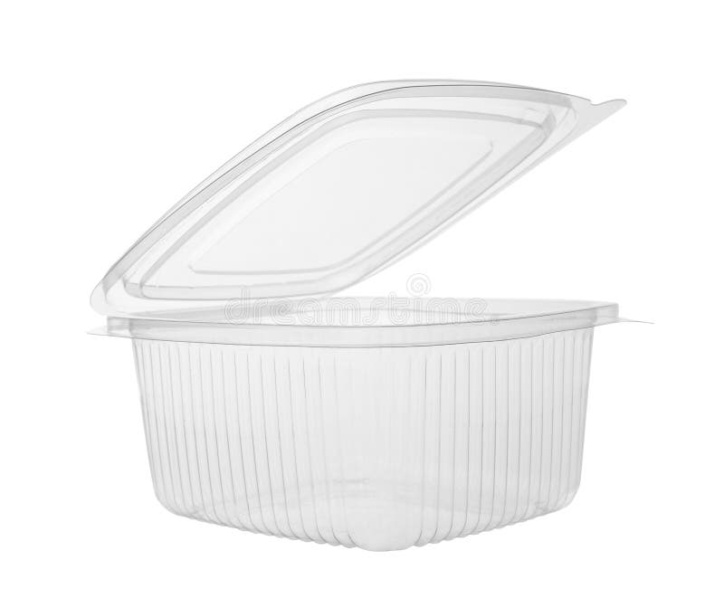 Empty Plastic Container for Food Isolated on White Stock Image - Image ...