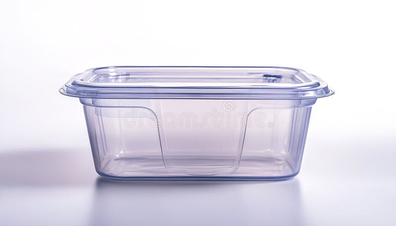 Empty Plastic Container for Food Isolated on White Stock Image - Image ...
