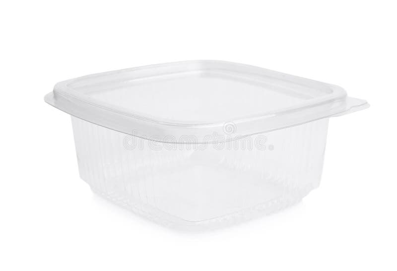 Empty Plastic Container for Food Isolated on White Stock Photo - Image ...