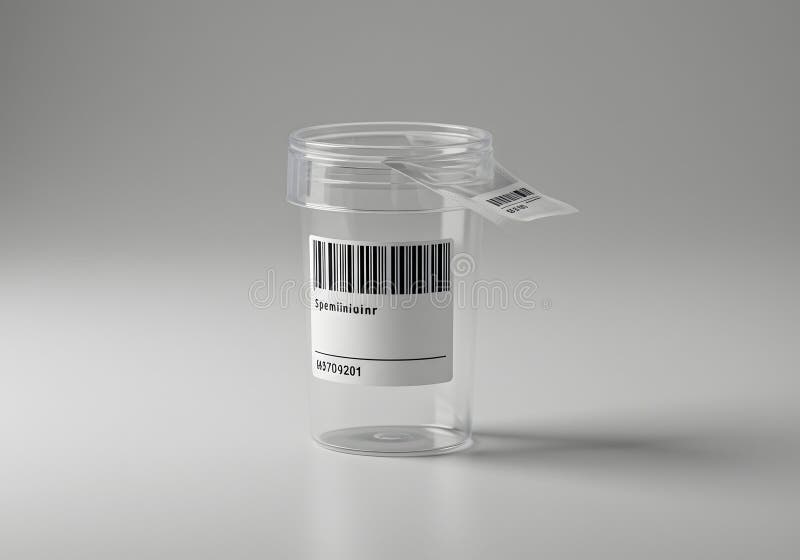 Empty Plastic Container with Label Stock Illustration - Illustration of ...