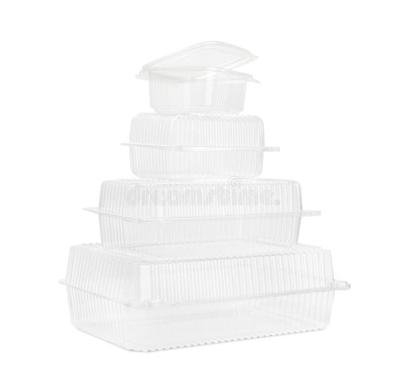 Plastic Containers with Raw Meat Cutlets for Burger Stock Photo - Image ...