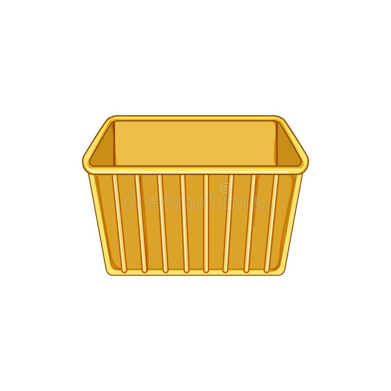 Empty Plastic Crate Cartoon Vector Illustration Stock Vector ...