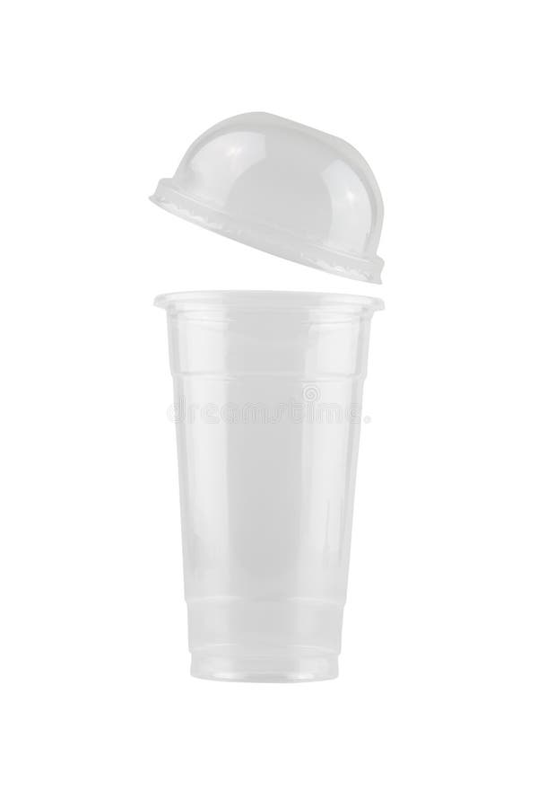 Empty Plastic Cup Isolated on White Background Stock Image - Image of ...