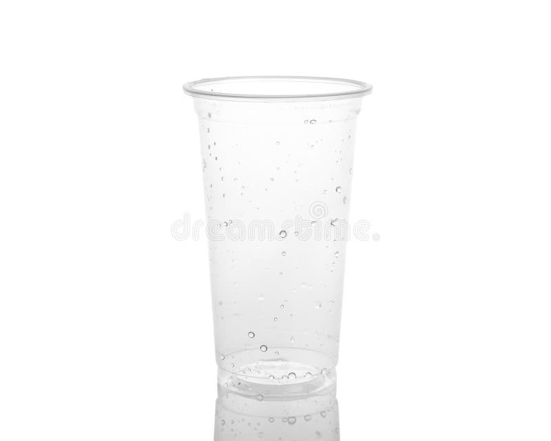 Empty Plastic Cup Isolated on a White Background. Stock Image - Image ...