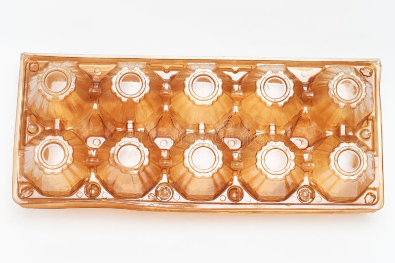 Empty plastic egg box stock image. Image of crate, brown - 22786121