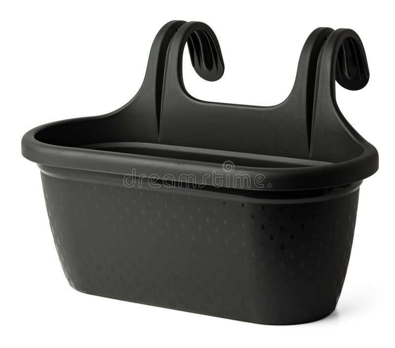 Empty Plastic Flower Pot Isolated on White Background Stock Image ...