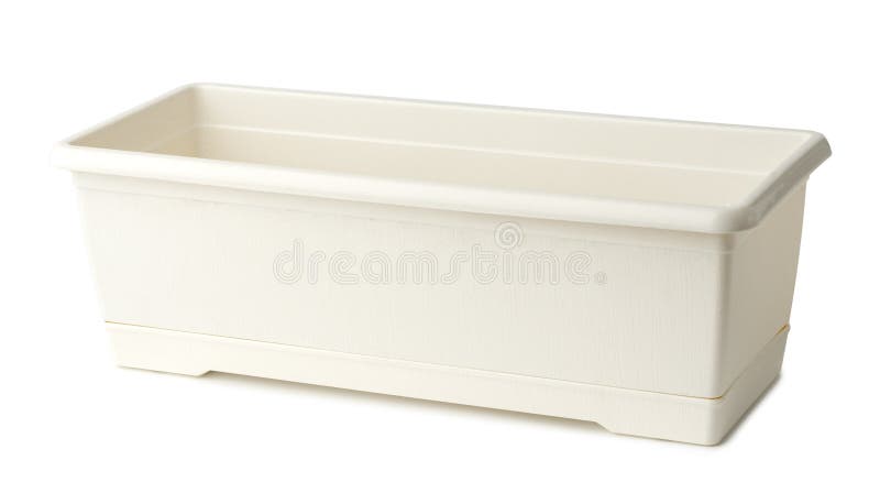 Empty Plastic Flower Pot Isolated on White Background Stock Photo ...