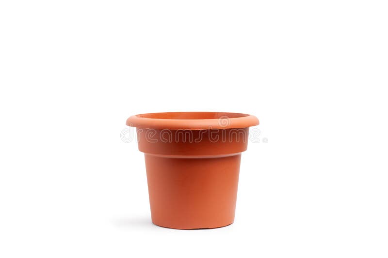Empty Plastic Flower Pot Isolated on a White Background Stock Photo ...