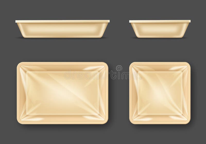 Empty Plastic Food Containers Stock Vector - Illustration of plastic ...