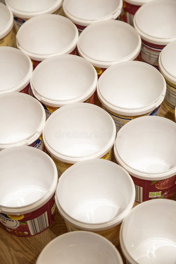 Empty Plastic Food Containers Recycling Stock Image - Image of shot ...