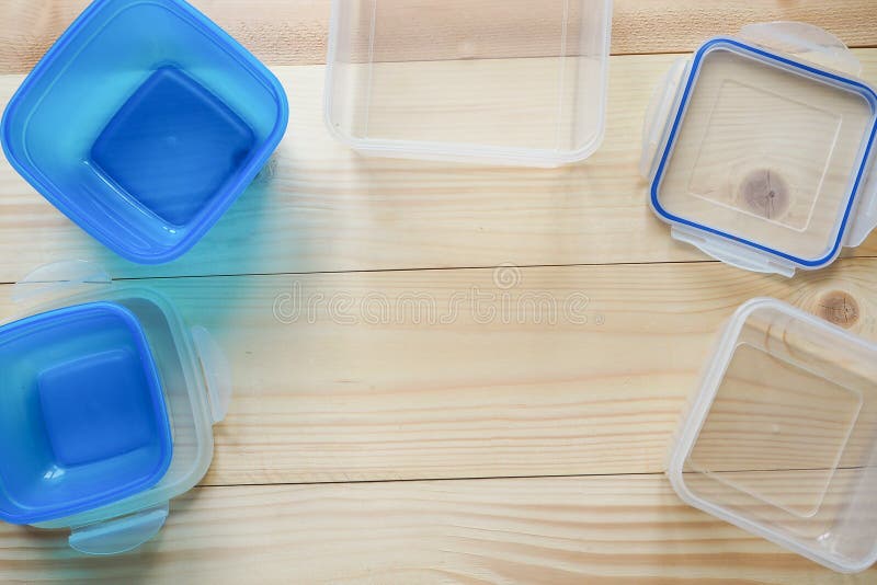 Empty Plastic Food Storage Containers. the Concept of Long-term Storage ...
