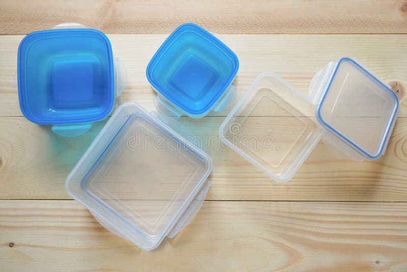 Empty Plastic Food Storage Containers. the Concept of Long-term Storage ...