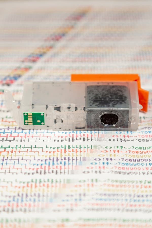 Empty Plastic Inkjet Printer Cartridge Stock Image - Image of black ...