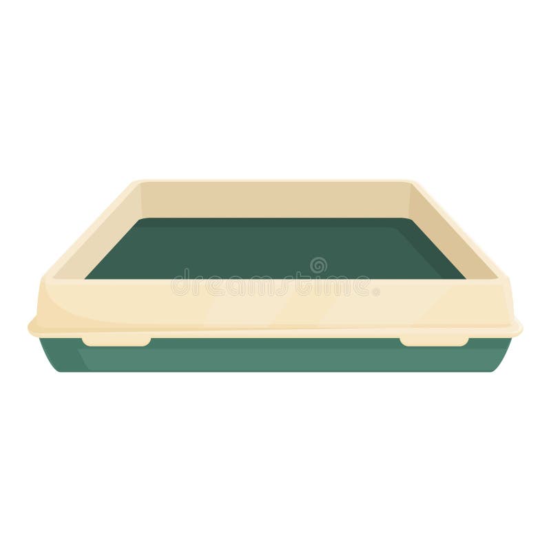 Empty Plastic Litter Box Isolated on White Stock Vector - Illustration ...