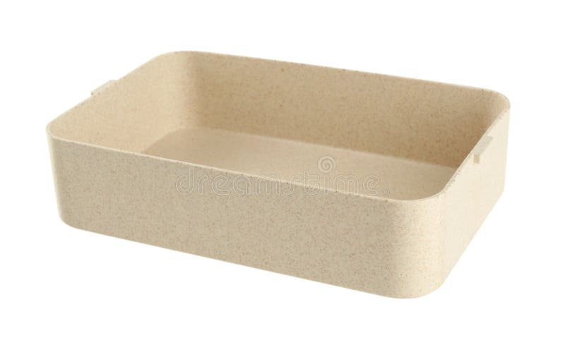 Empty Plastic Lunch Box Isolated on White Stock Photo - Image of ...