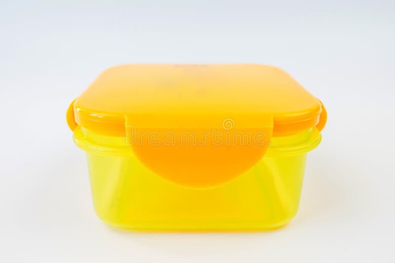 Empty Plastic Lunch Box Isolated on White Background Stock Image ...