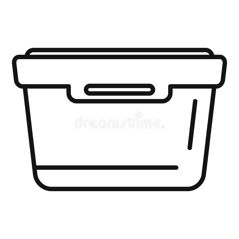 Empty Plastic Lunchbox Container Keeping Food Fresh Stock Vector ...