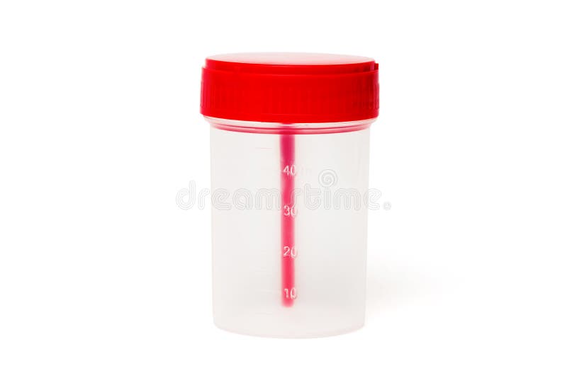 Medical Test Container on White Stock Photo - Image of laboratory ...