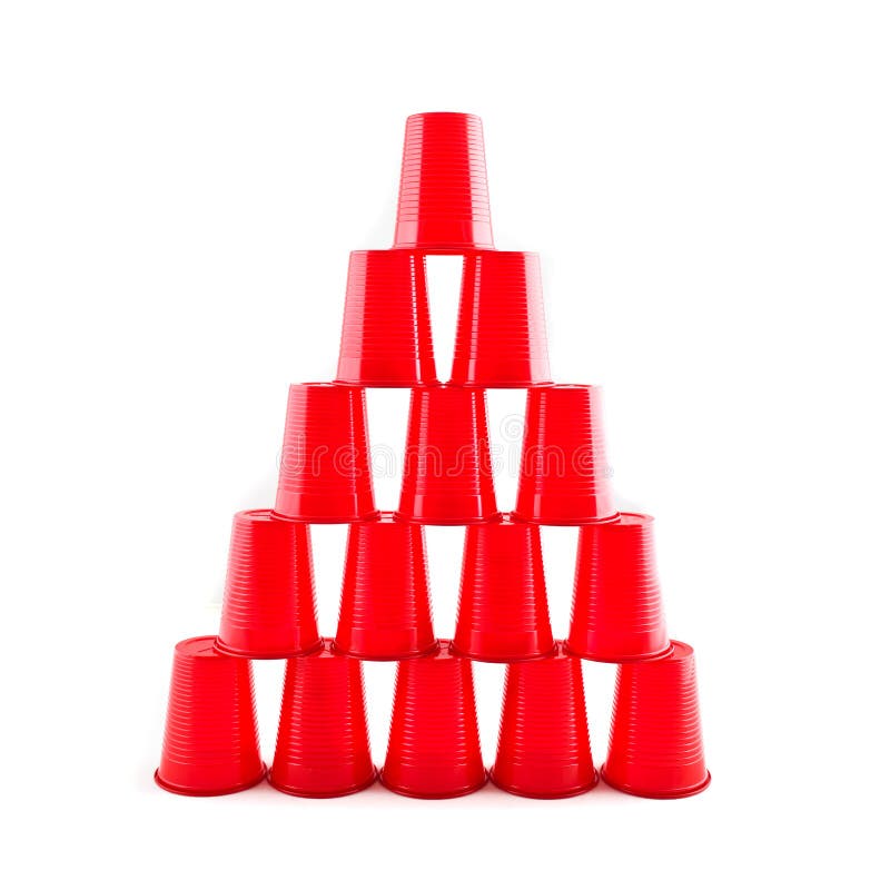 The Pyramid Of Plastic Cups Stock Image - Image of healthy, ecology ...