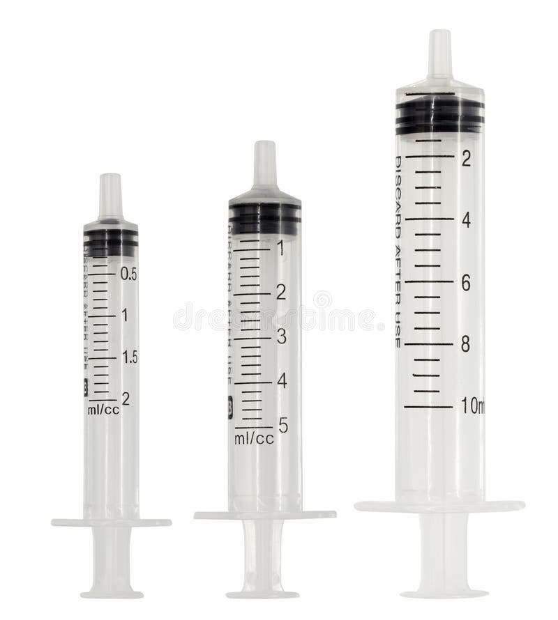 Empty Plastic Syringe Medical Isolated Stock Photo - Image of medical ...