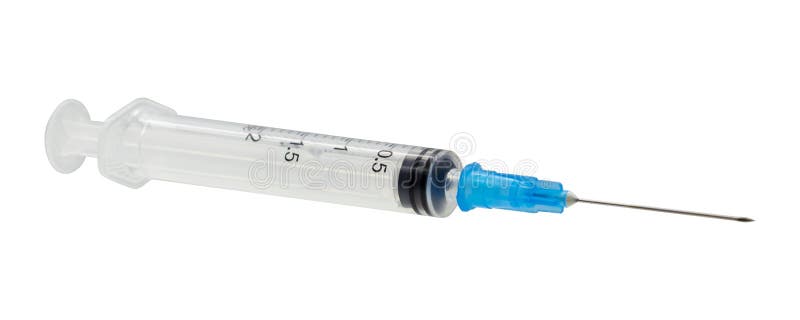Empty Plastic Syringe without Injection Needle Isolated Stock Photo ...