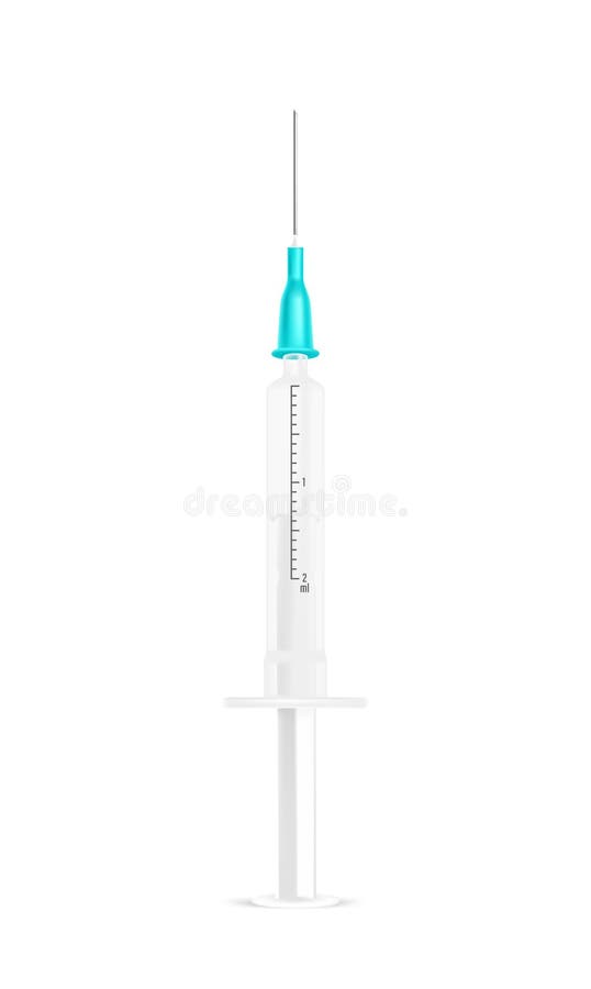 Empty Plastic Syringe Vector Mock Up Stock Vector - Illustration of ...