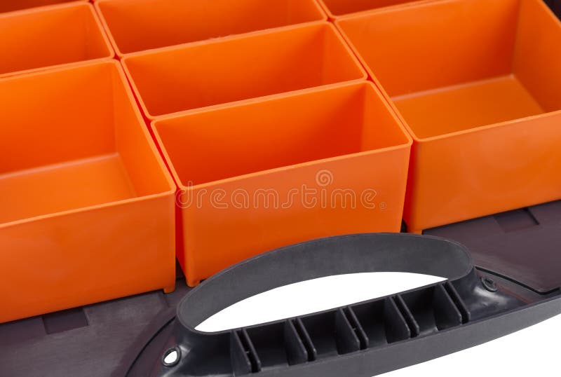 Empty Plastic Tool Organiser Isolated Stock Image - Image of toolbox ...