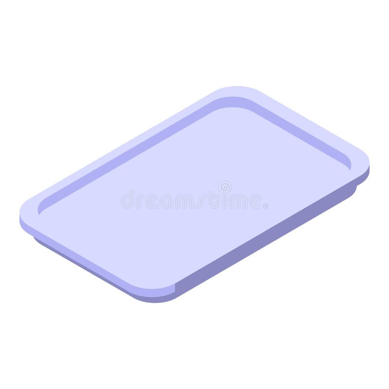 Empty Plastic Tray Isometric Serving Tray Stock Illustration ...