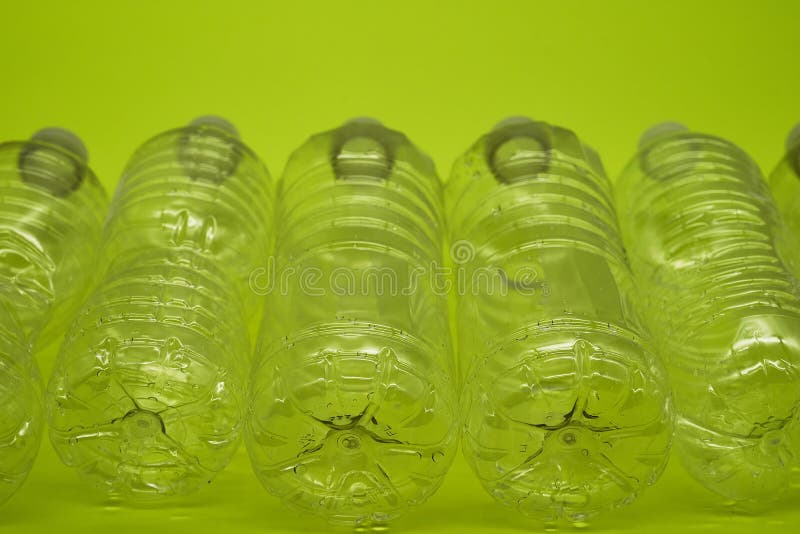 Empty Plastic Water Bottles Recycle Material Reduce Waste Stock Image ...