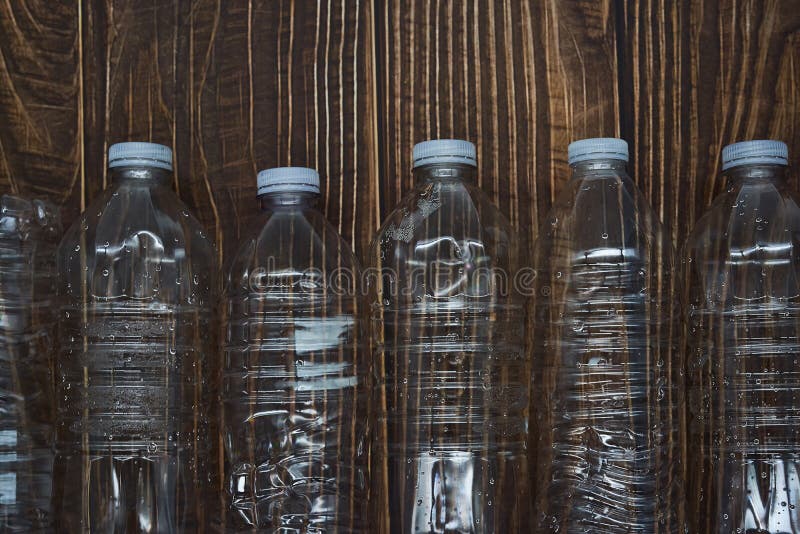 Empty Plastic Water Bottles Recycle Material Reduce Waste Stock Image ...