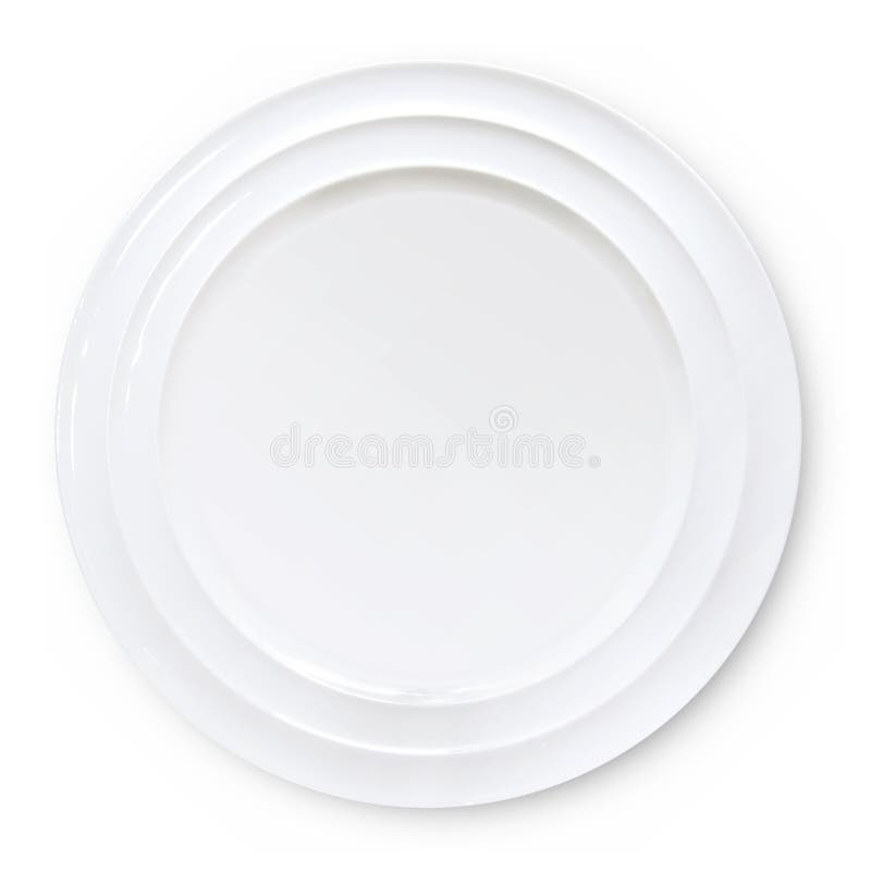 Empty white plate isolated stock photo. Image of kitchenware - 2399832