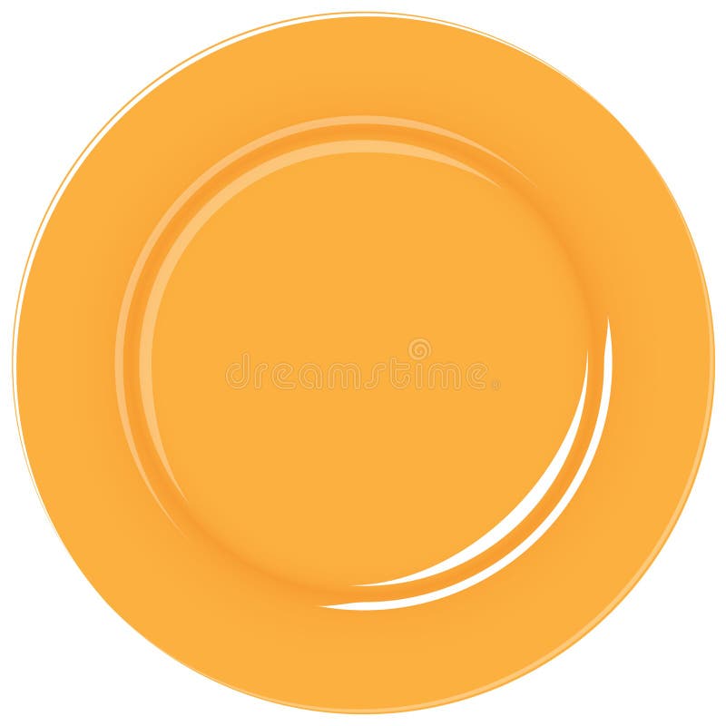 Empty plate stock vector. Illustration of dinner, china - 23684677