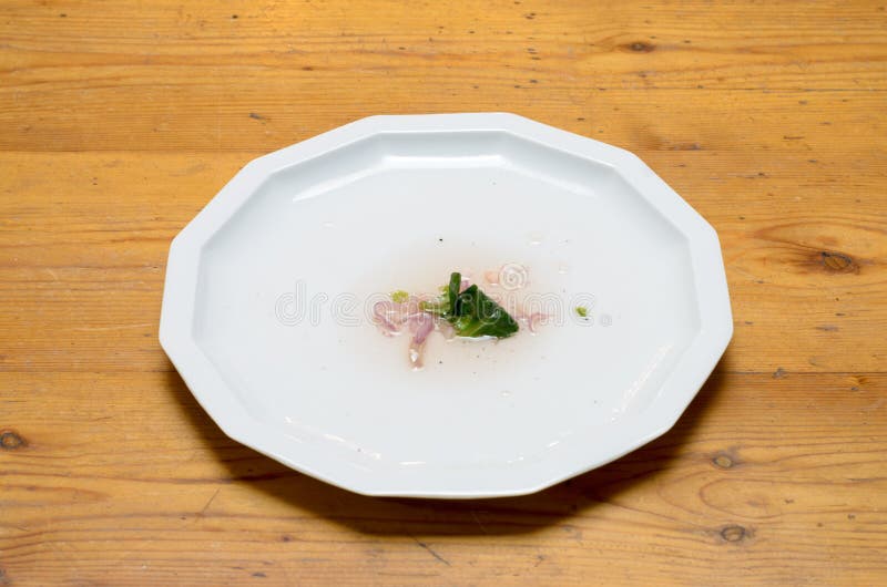 Empty Plate after Eating Salad Stock Photo - Image of leafy, culinary ...
