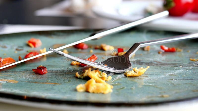 Empty Plate after Eating on Table Stock Footage - Video of cutlery ...